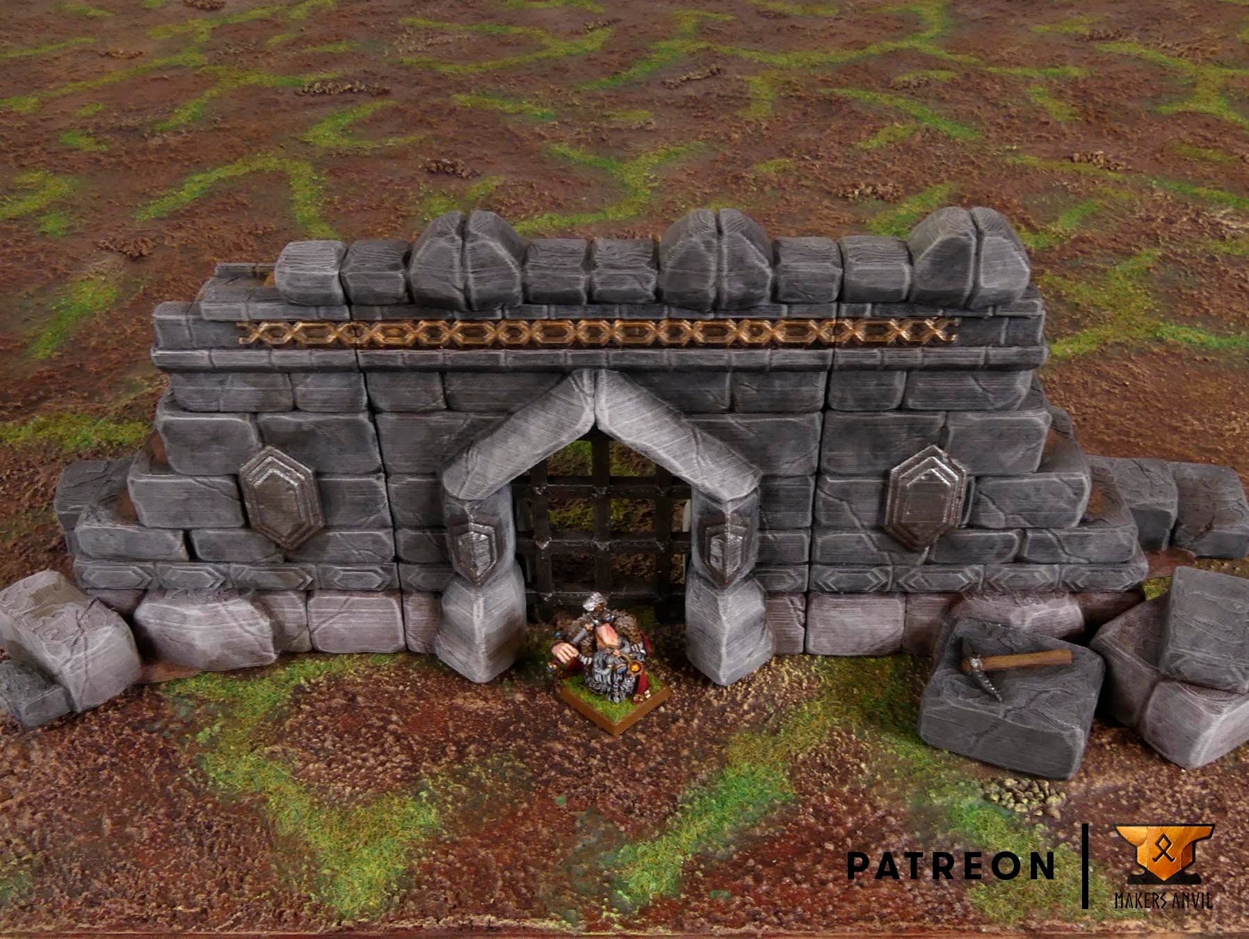 Dwarf Wall Modular Terrain | Makers Anvil